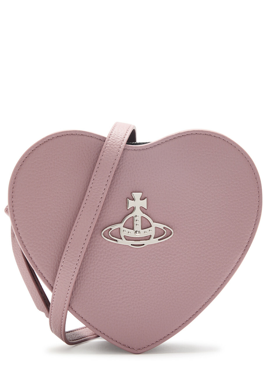Vivienne Westwood Louise Heart Twill and Faux Leather Cross-body bag - Pink - One Size Vivienne ...