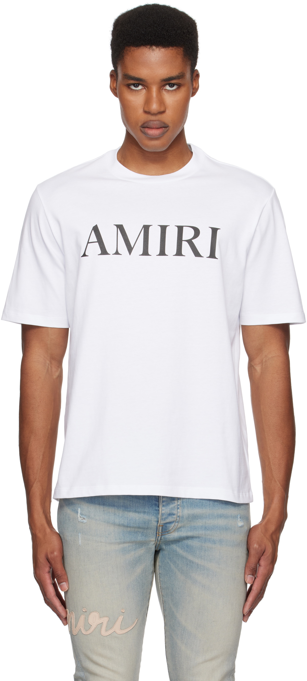 AMIRI White 'AMIRI' Core Logo T-shirt Amiri