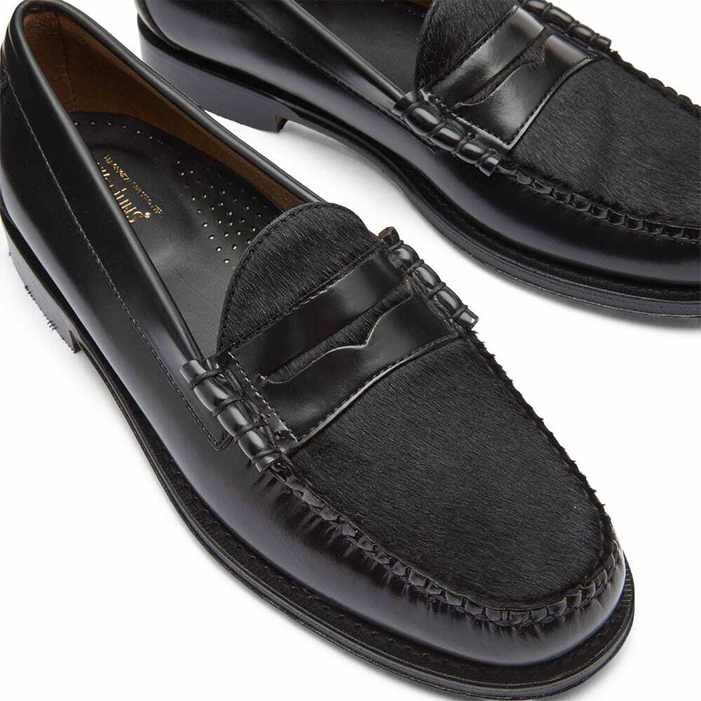 Bass Weejuns Mens Larson Exotic Mix Loafer In Black Leatherhide Bass Weejuns