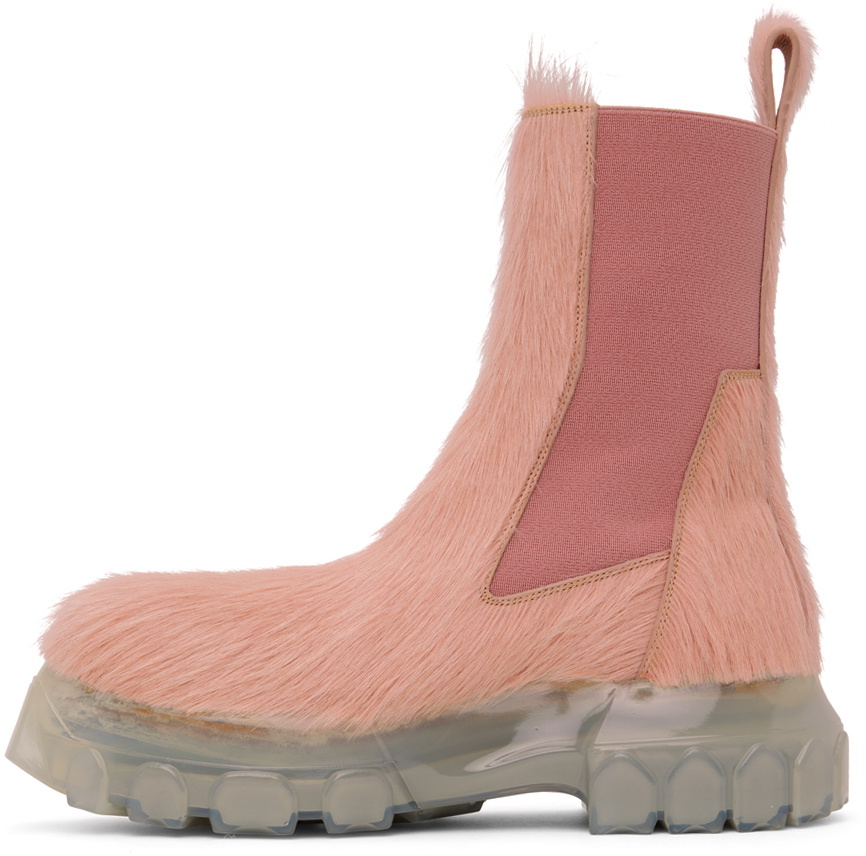 Rick Owens Pink Beatle Bozo Tractor Boots Rick Owens