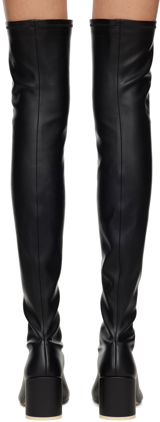 MM6 Maison Margiela Black Anatomic Tall Boots MM6 Maison Margiela