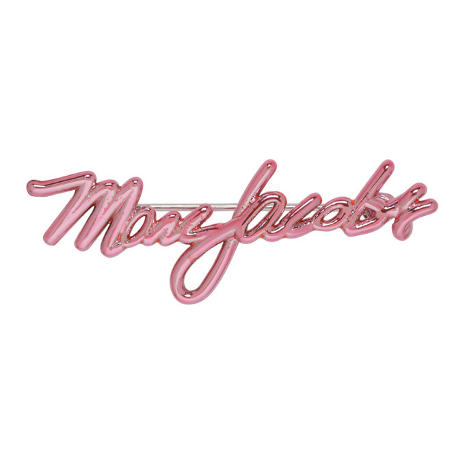 Marc Jacobs Pink Logo Brooch Marc Jacobs