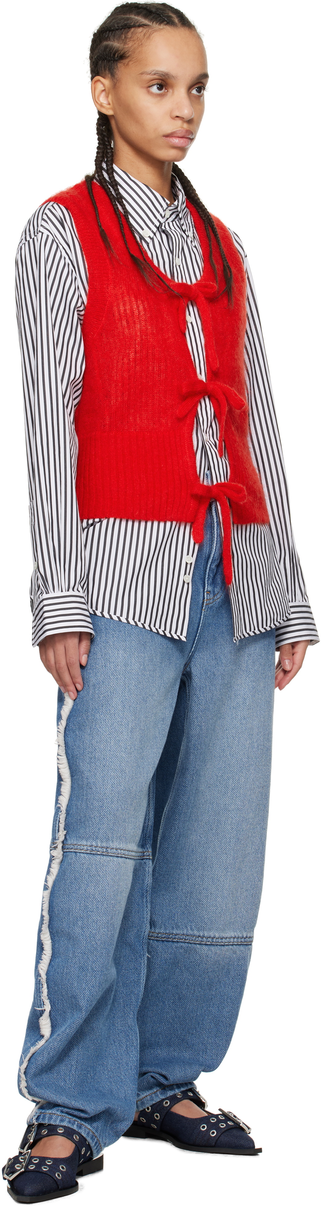 GANNI Red Tie String Vest GANNI