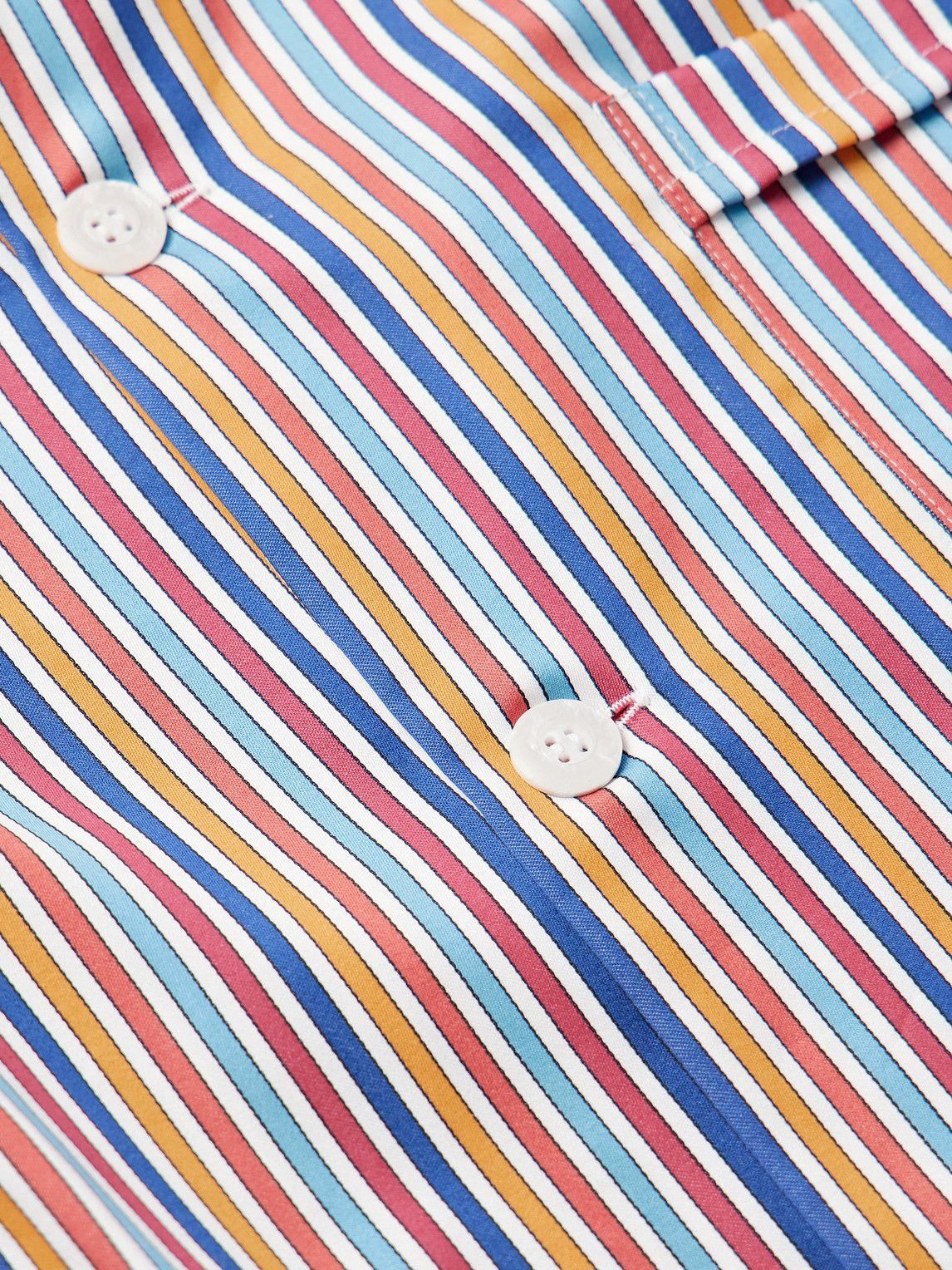 Derek Rose - Wellington Striped Cotton-Poplin Pyjama Set - Red Derek Rose