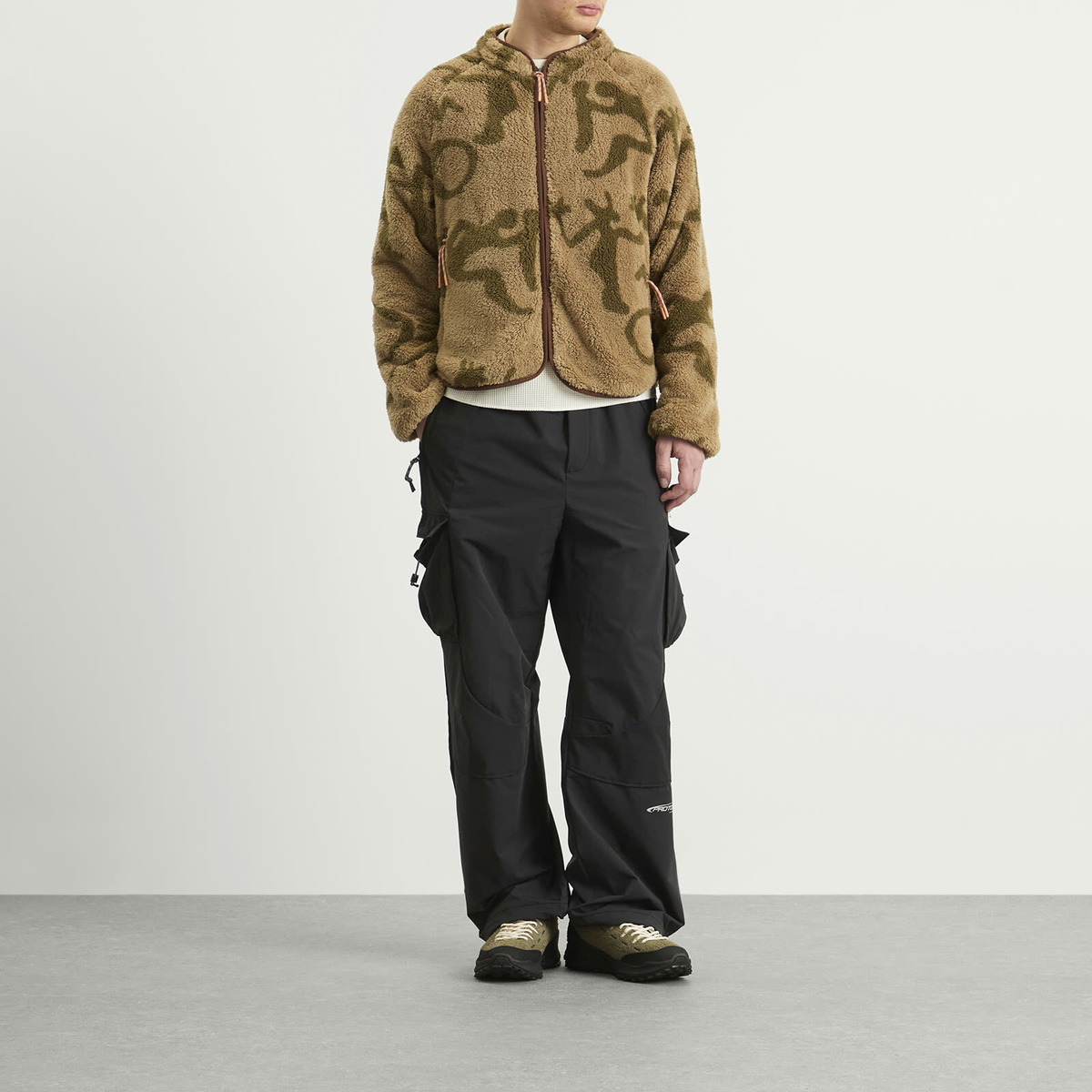 KA_YO_Prototype Men's Petroglyph Fleece Jacket in Mole KA_YO_Prototype