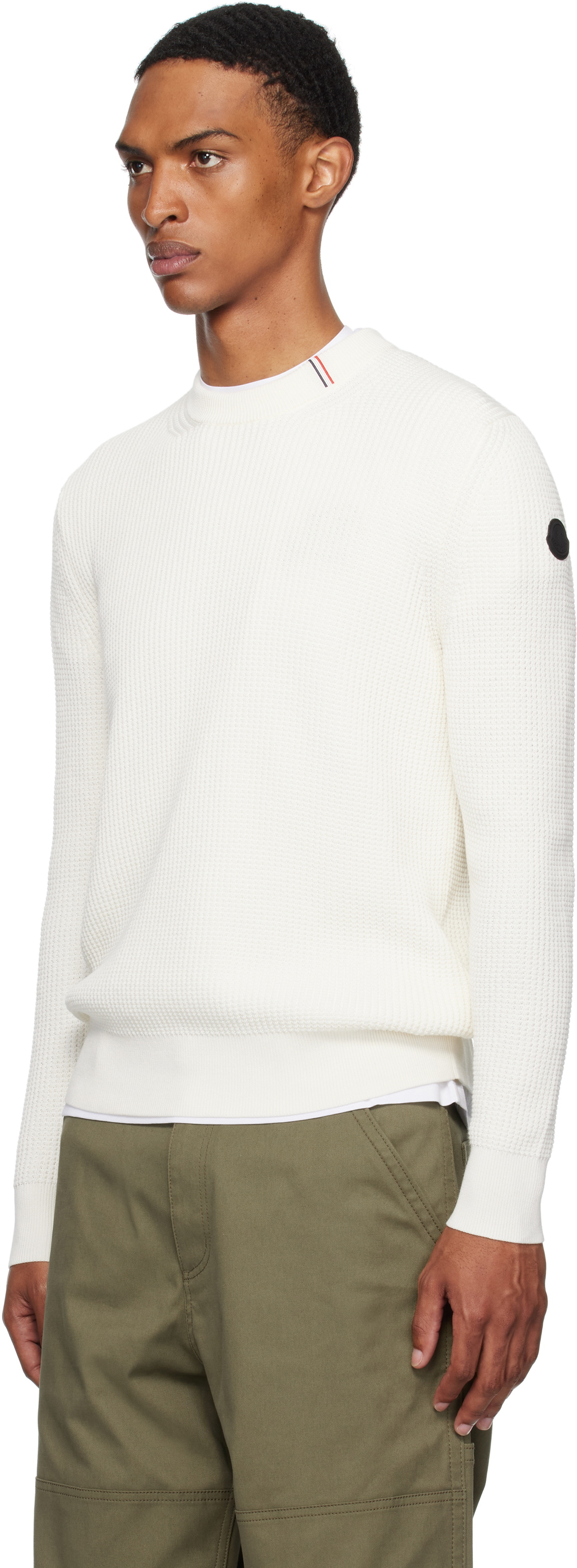Moncler Off-White Crew Neck Sweater Moncler