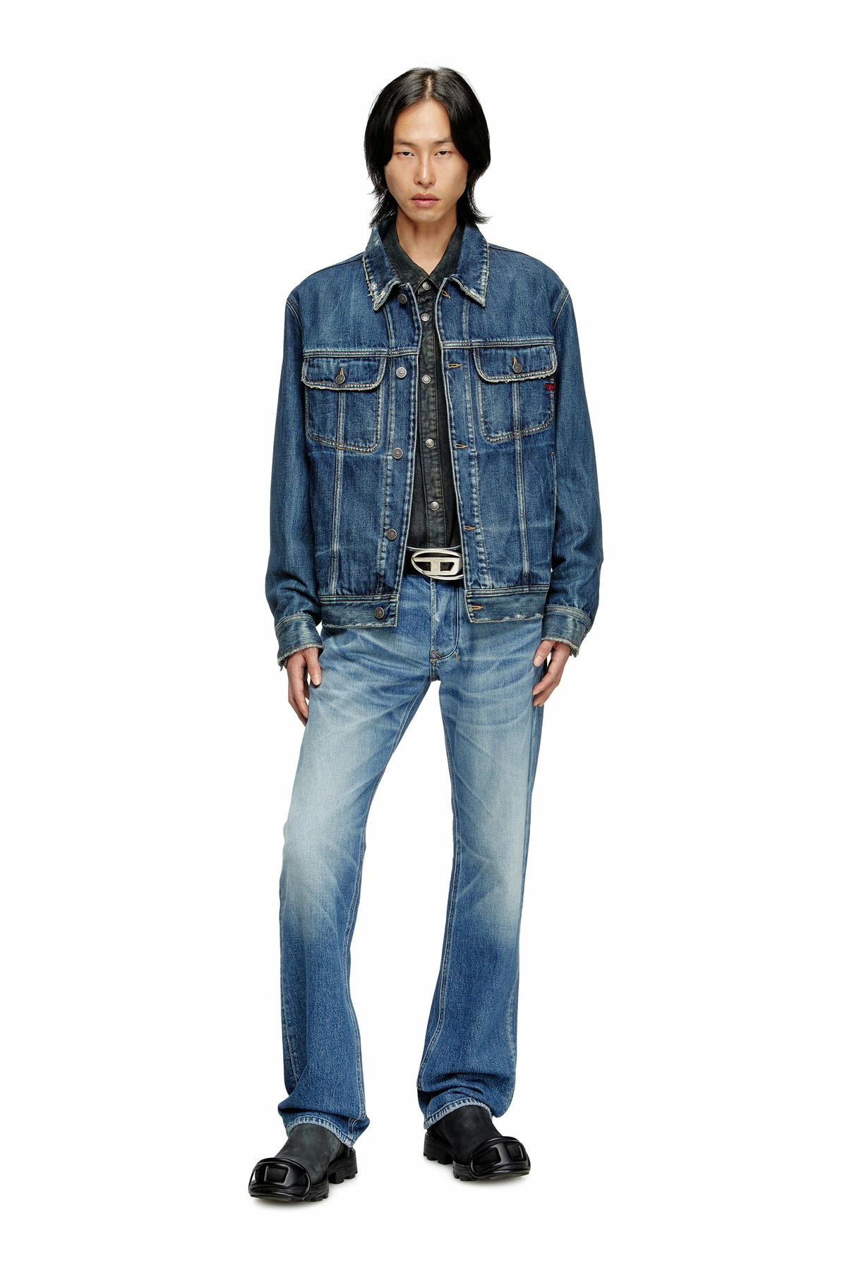 Diesel Regular Jeans - 1985 Larkee - Jeans Mens in Blue Diesel
