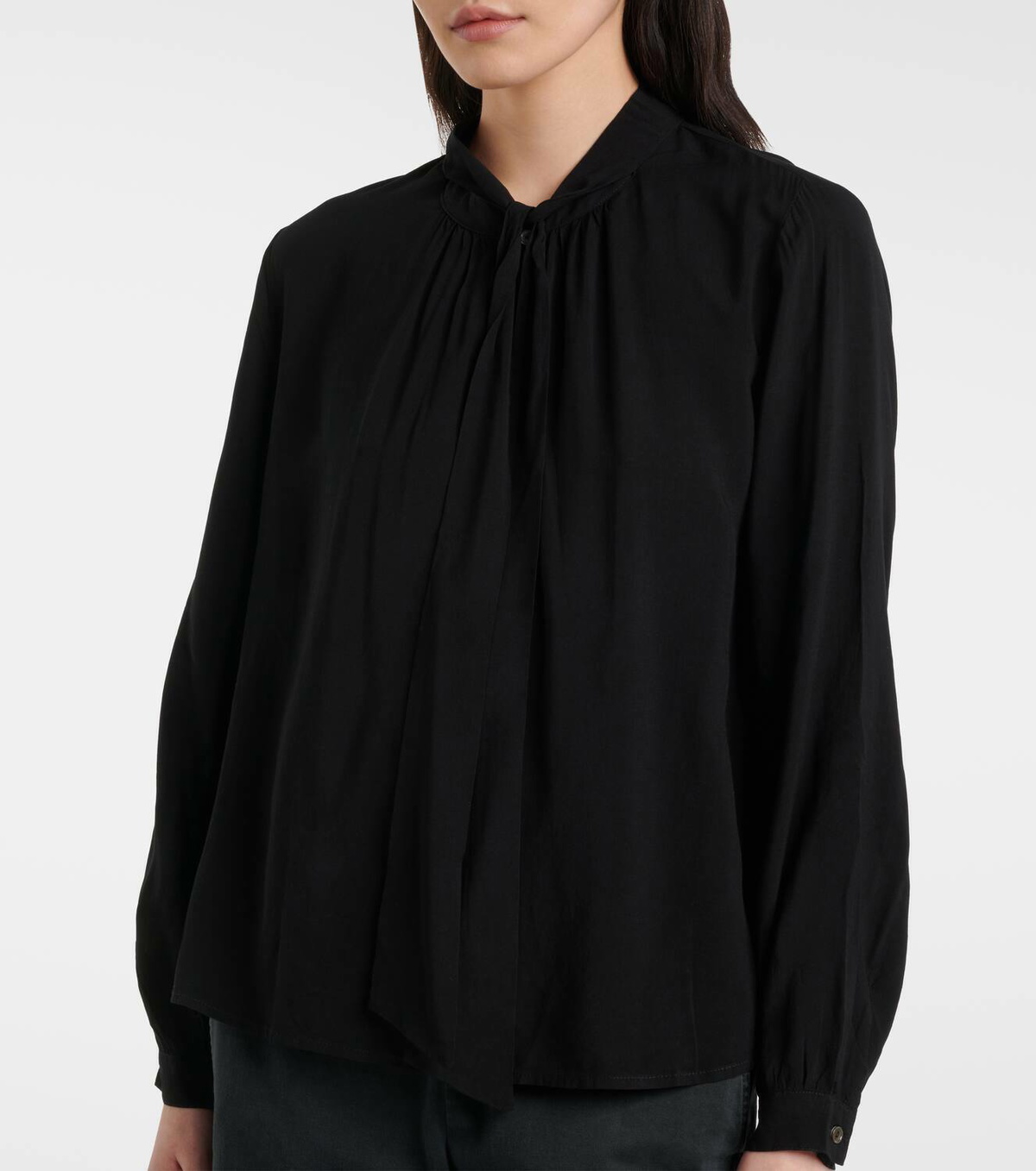 Velvet Gabrielle draped rayon challis blouse Velvet