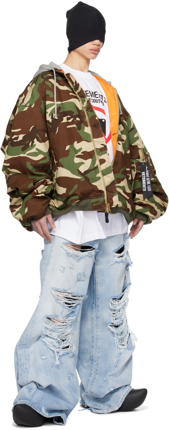 VETEMENTS Blue Destroyed Jeans Vetements