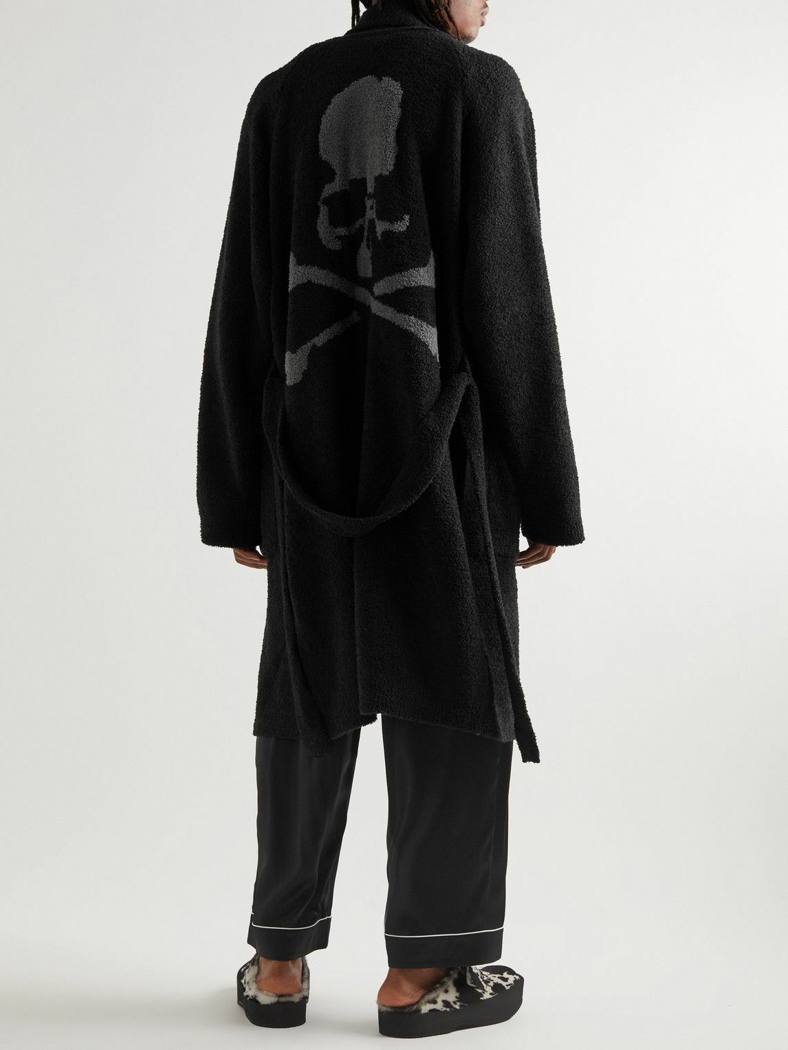 Mastermind World - Logo-Jacquard Fleece Robe - Black MASTERMIND WORLD Mastermind World - Logo-Jacquard Fleece Robe - Black MASTERMIND WORLD