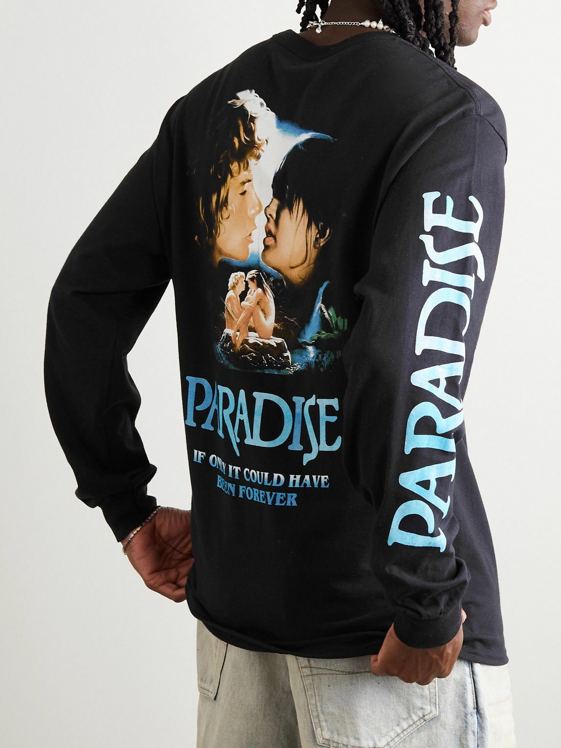 PARADISE - Paradise the Movie Printed Cotton-Jersey T-Shirt - Black ...