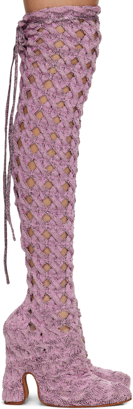 Isa Boulder SSENSE Exclusive Purple Fullcable Tall Boots Isa Boulder