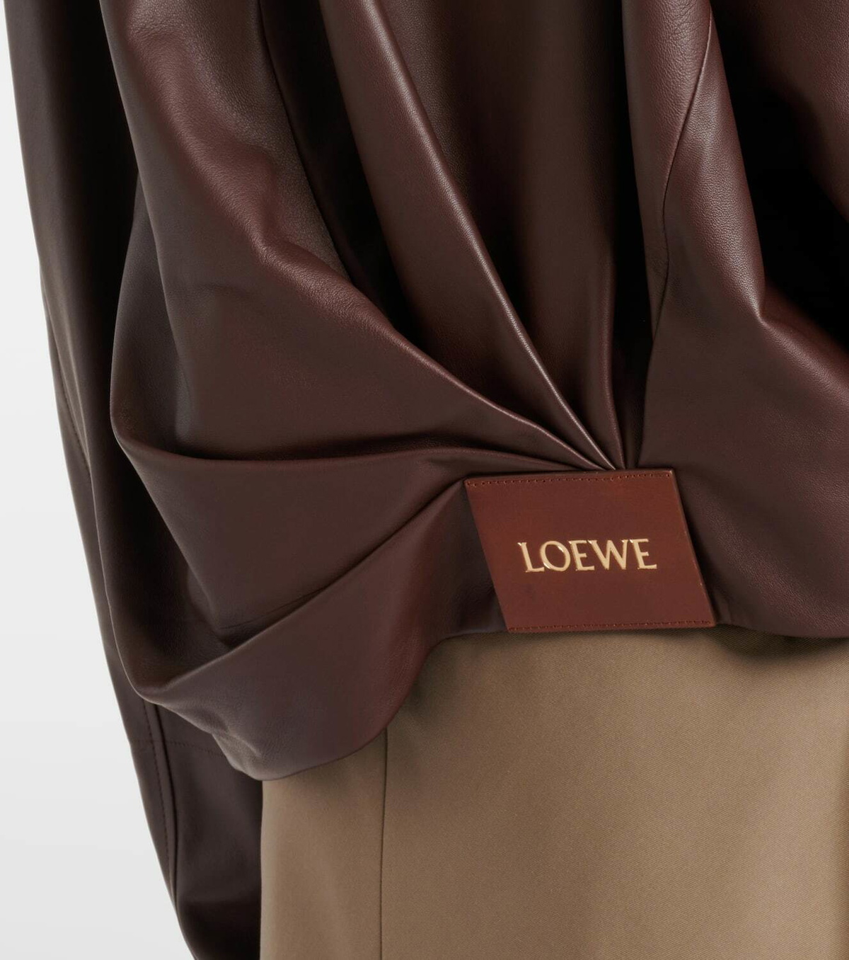 Loewe Gathered leather jacket Loewe