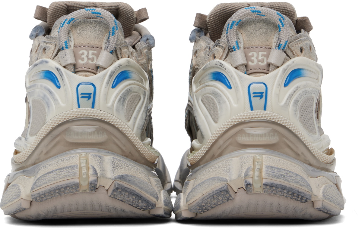Balenciaga Gray & Blue Runner Sneakers Balenciaga