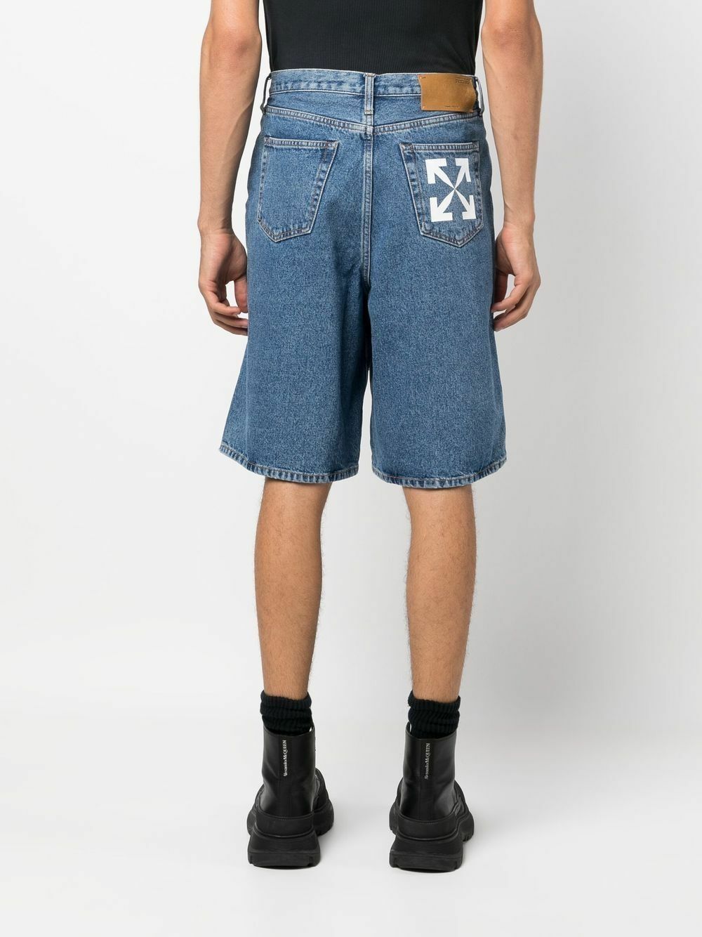 OFF-WHITE - Single Arrow Denim Shorts Off-White