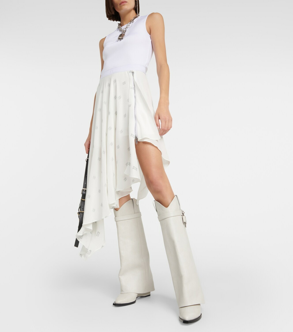 Givenchy Shark Lock Cowboy leather knee-high boots Givenchy