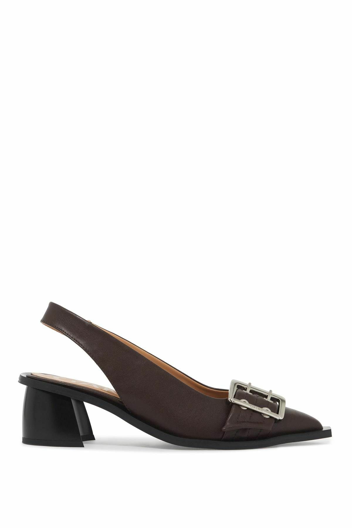 GANNI slingback decollet Brown GANNI