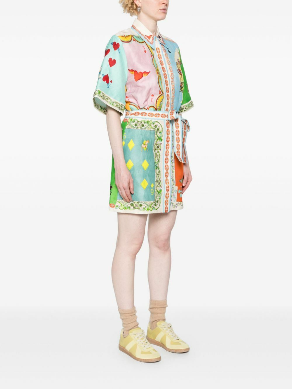 ALEMAIS Blue Rummy Mini Shirt Dress ALÉMAIS