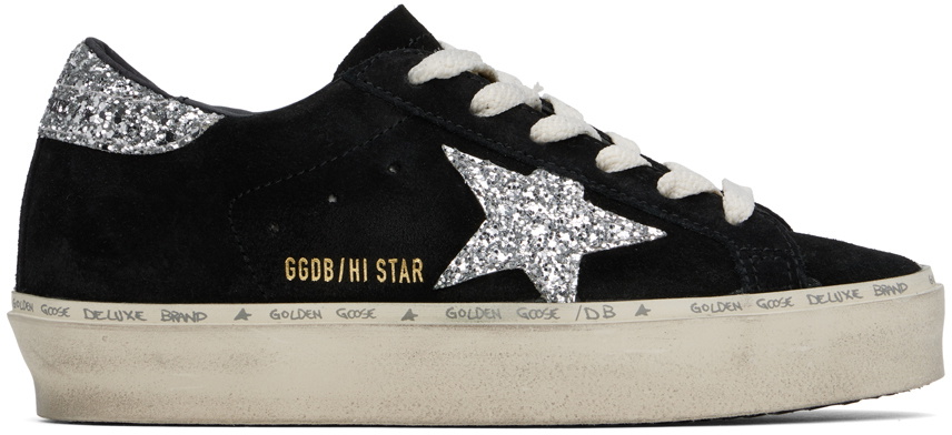 Golden Goose Black & Silver Hi Star Classic Sneakers Golden Goose ...