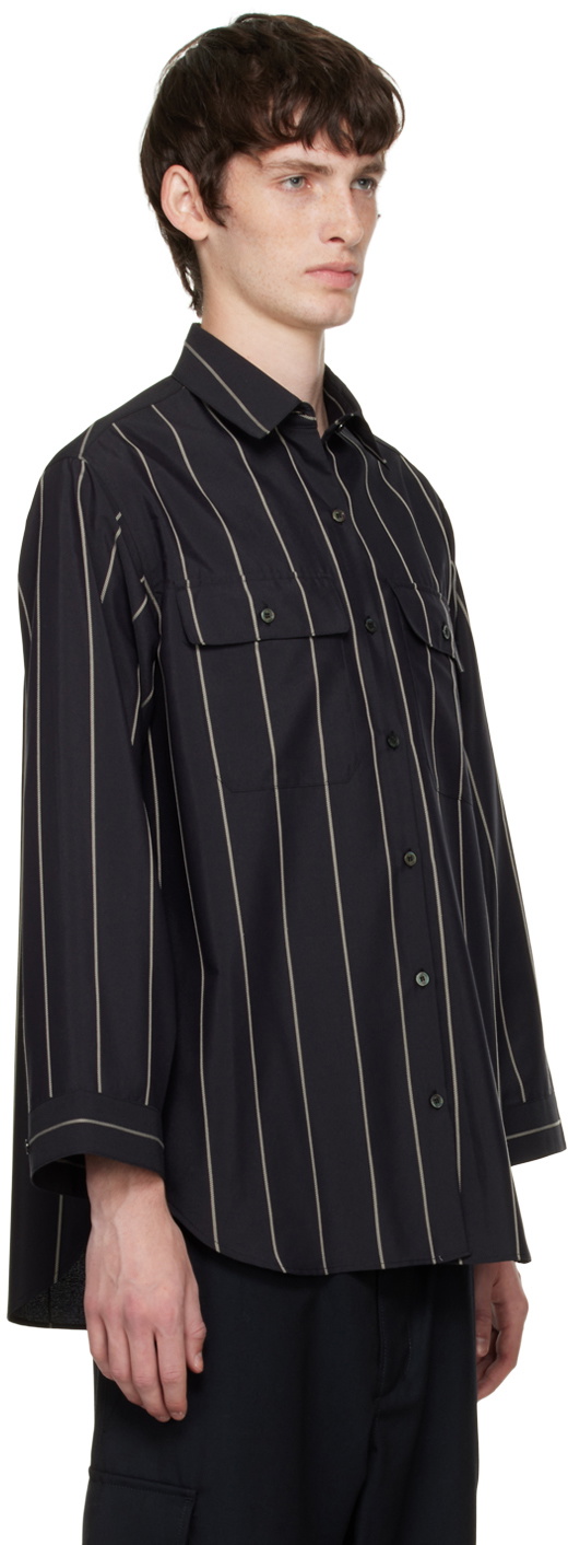rito structure Black Striped Shirt rito structure