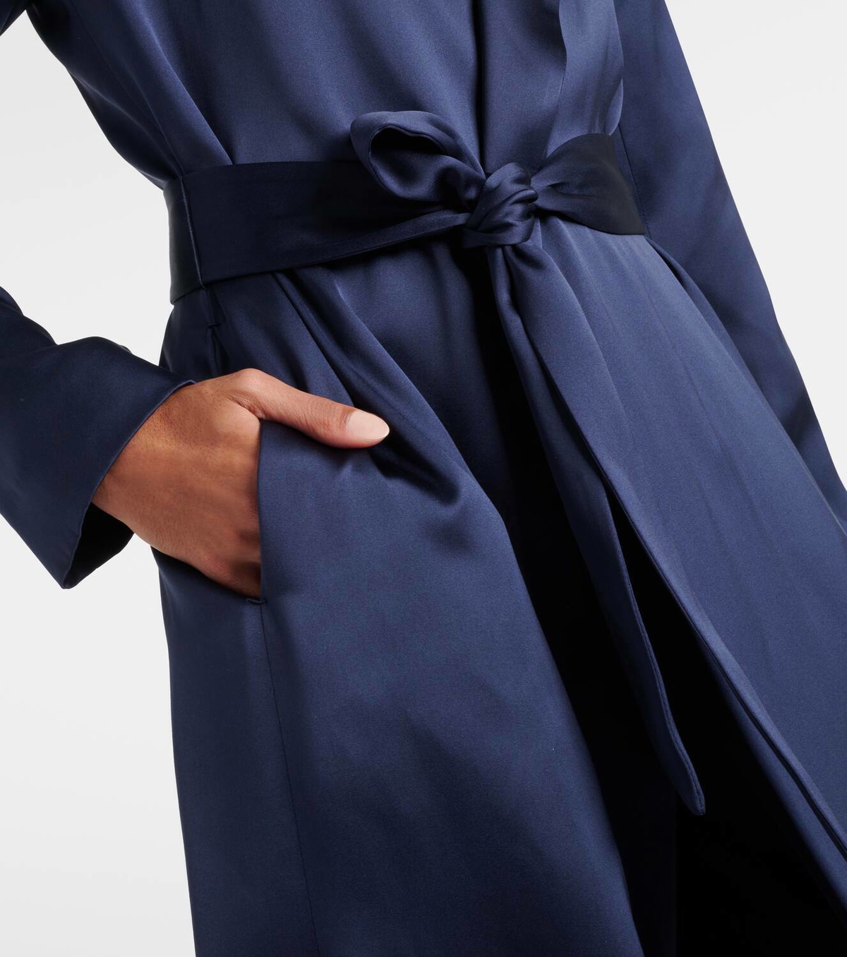 The Row Paycen silk satin coat The Row