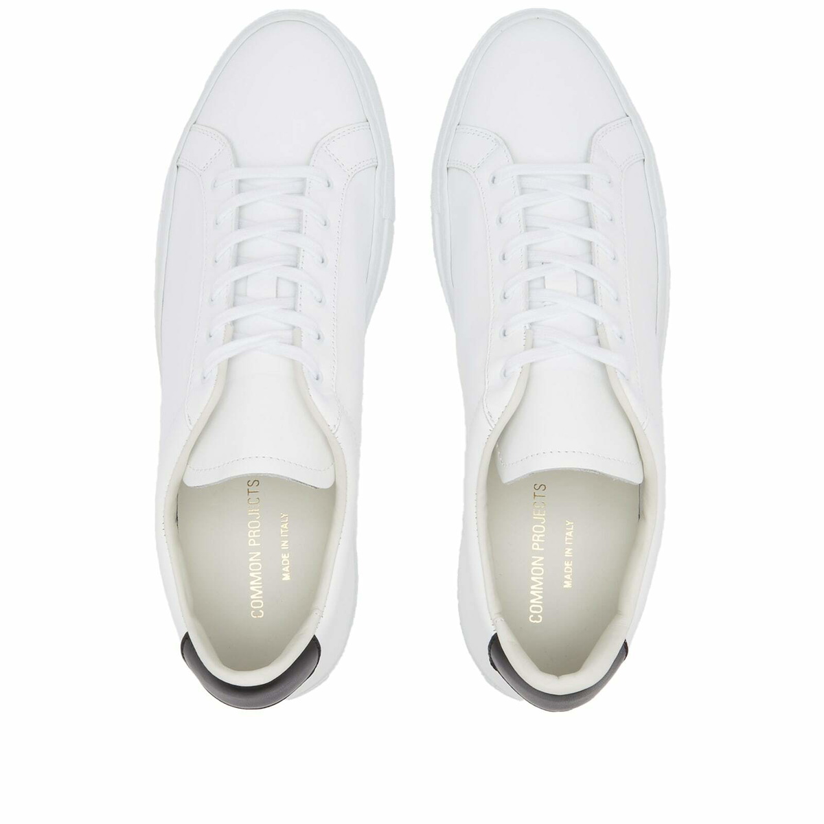 Common Projects Men's Retro Low Sneakers in White/Black Common Projects