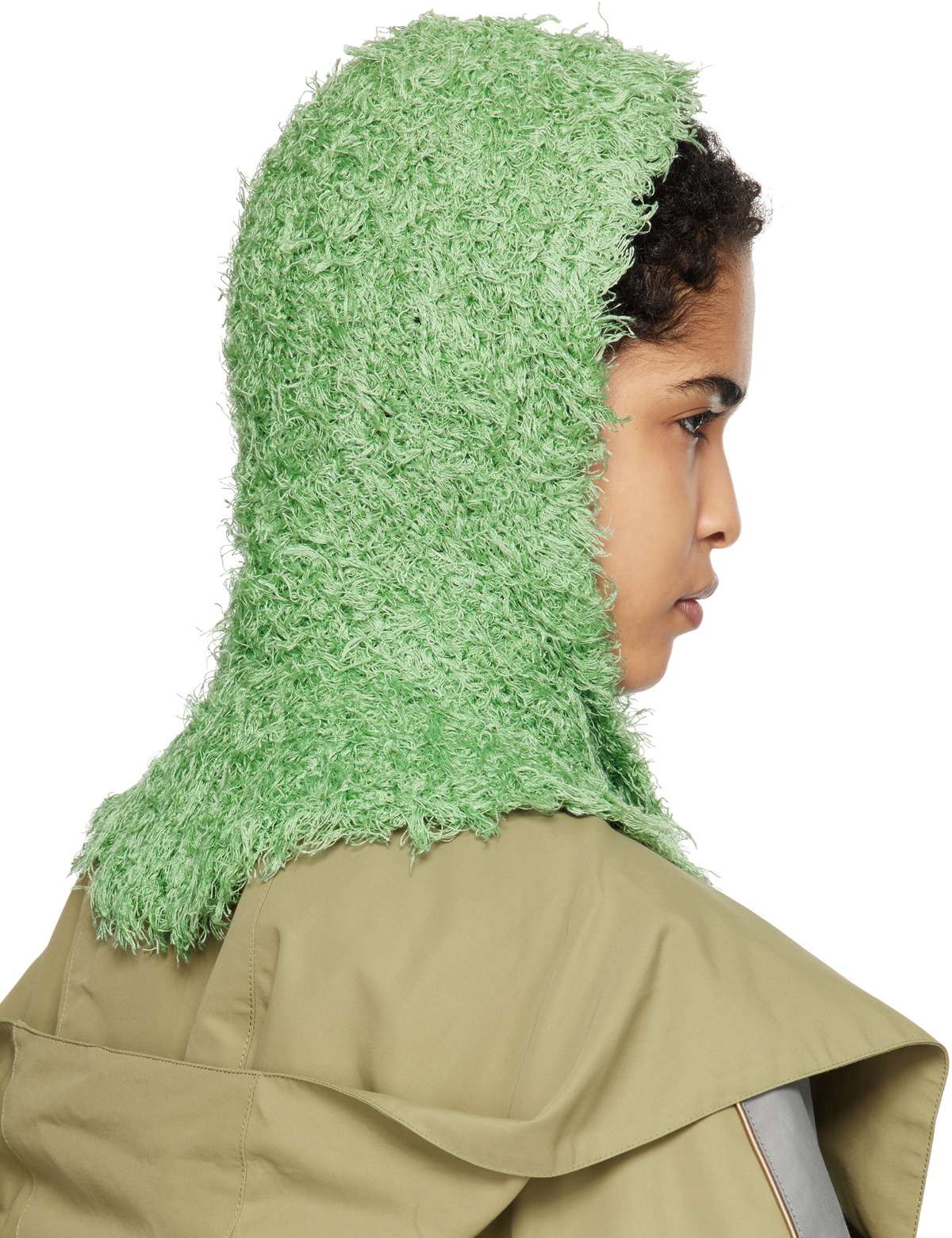 Kiko Kostadinov Green Carla Knitted Hood Kiko Kostadinov