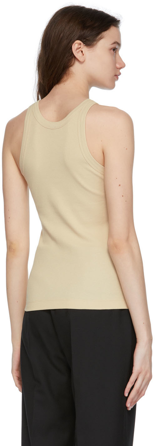TOTEME Beige Curved Rib Tank Top Toteme
