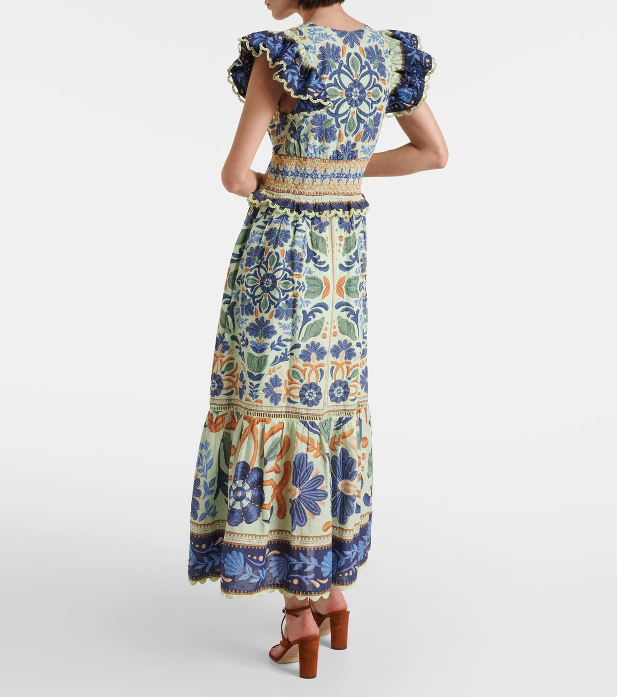 Farm Rio Ocean Tapestry cotton maxi dress Farm Rio