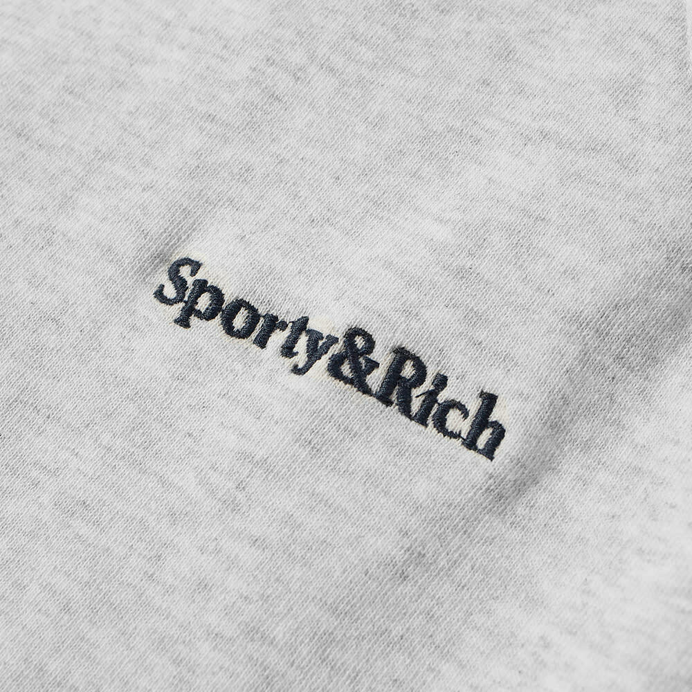 Sporty & Rich Serif Logo Sweat Pant in Heather Grey/Navy Sporty & Rich