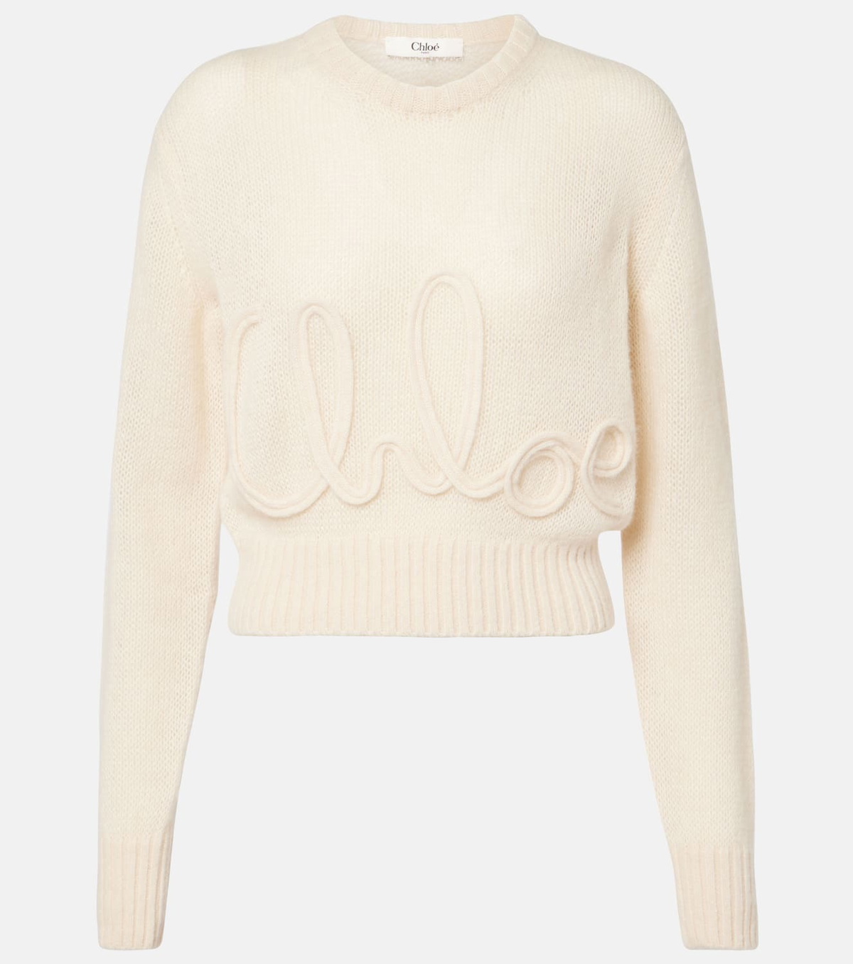 Chloé Logo alpaca and silk sweater Chloe