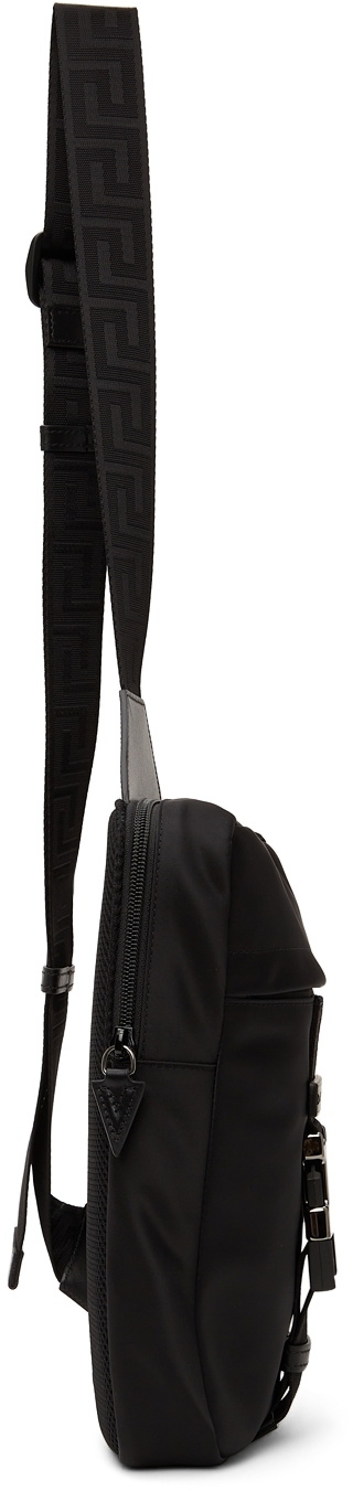 Versace Black Greca Sling Strap Bag Versace