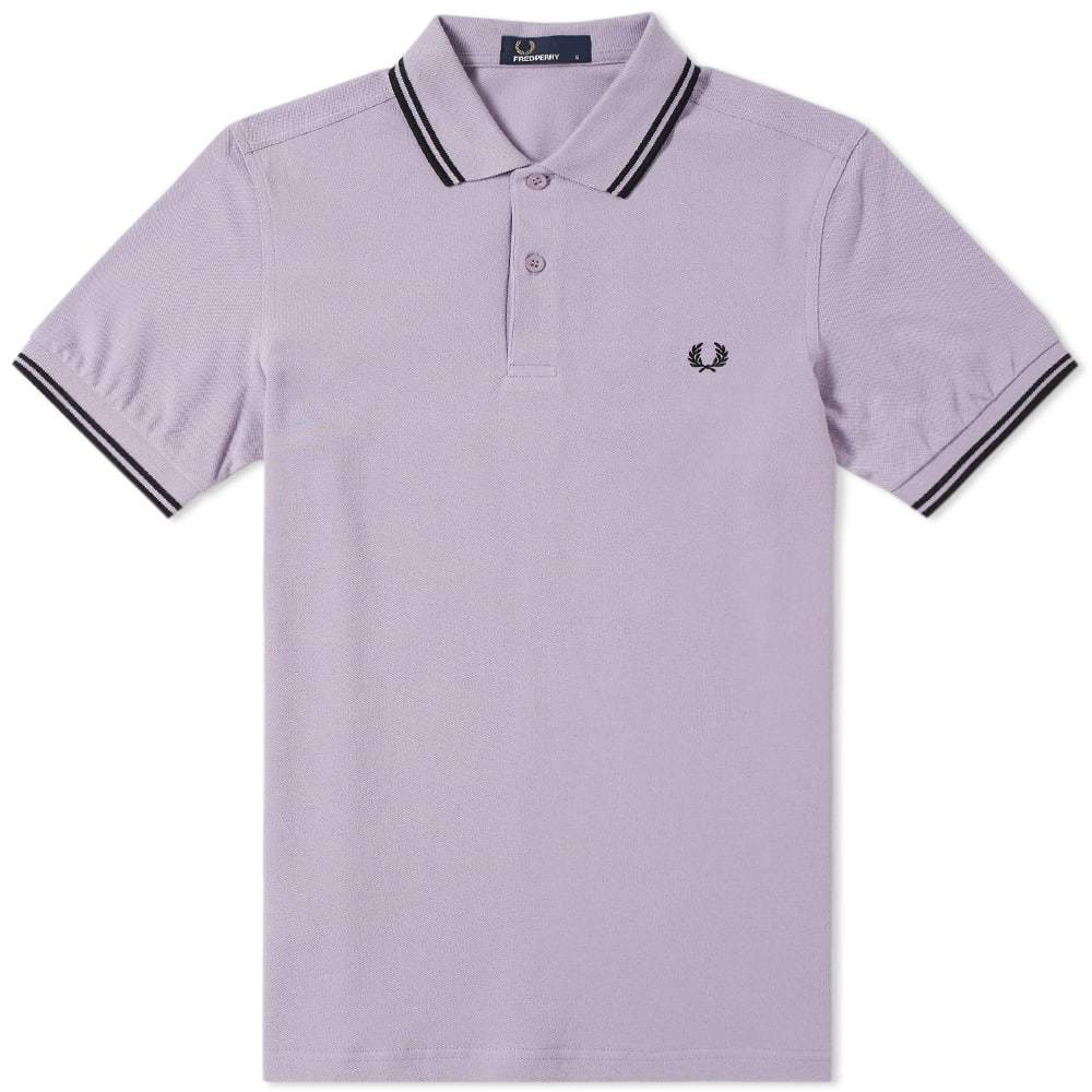 Fred Perry Slim Fit Twin Tipped Polo Purple Fred Perry