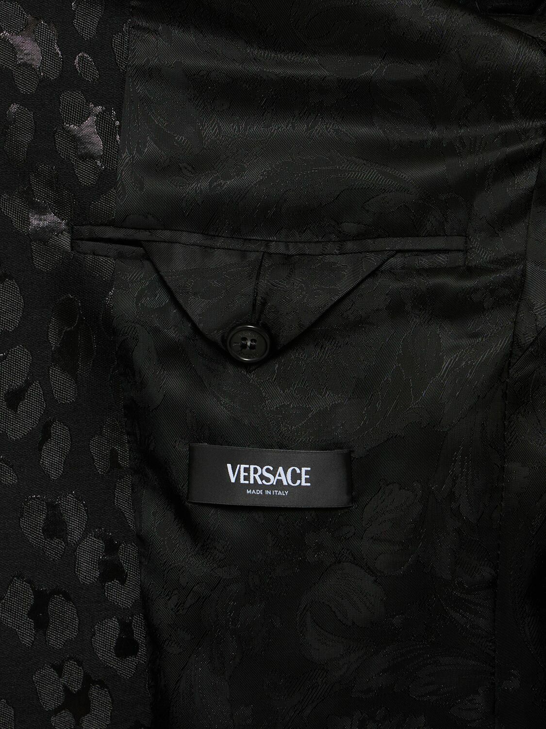 VERSACE Lurex Leopard Jacquard Blazer Versace VERSACE Lurex Leopard Jacquard Blazer Versace