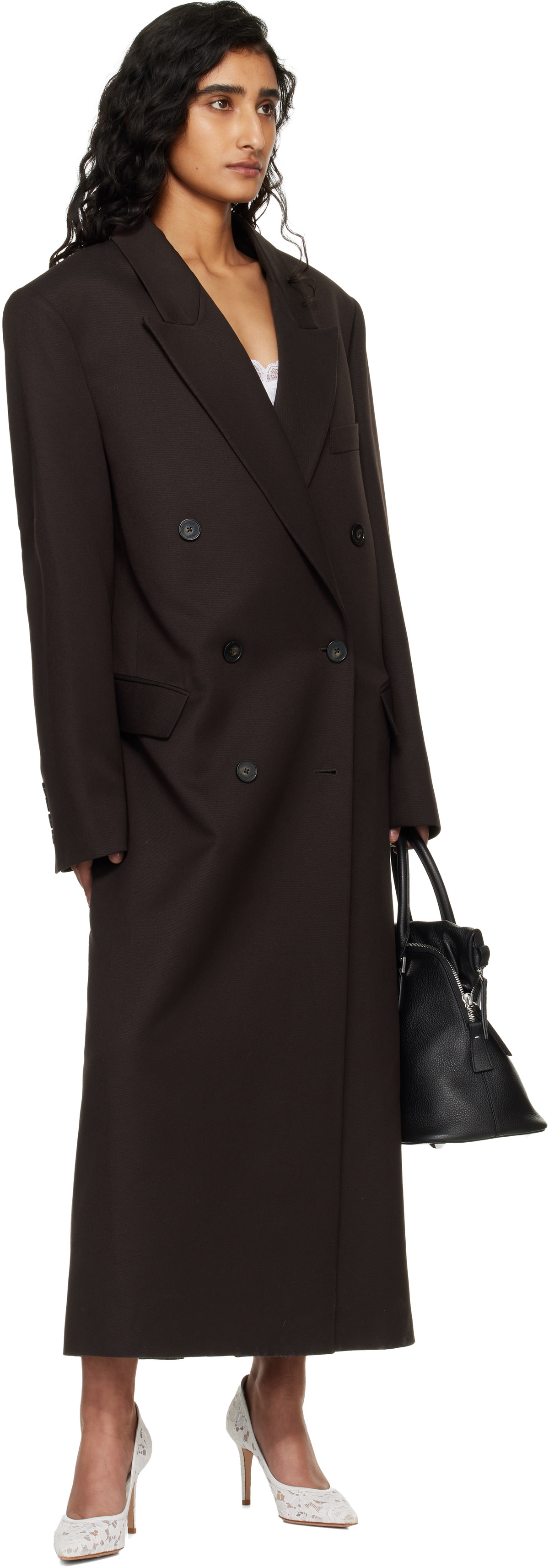 The Frankie Shop Brown Jane Long Coat The Frankie Shop