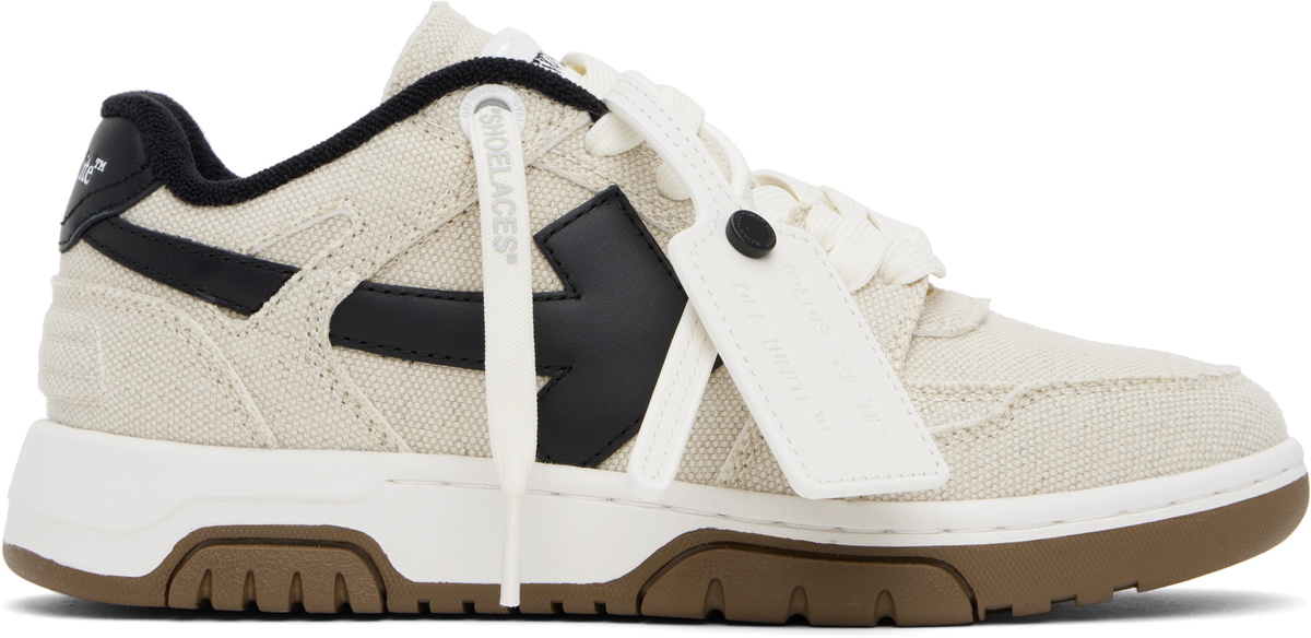 Off-White Beige & Black Slim Out Of Office Sneakers Off-White