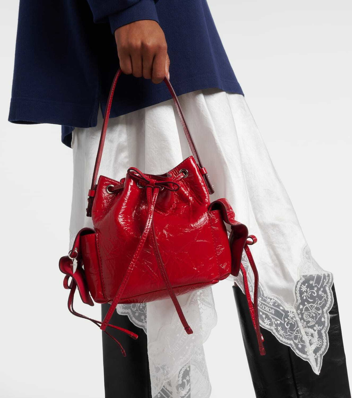 Acne Studios Multipocket Mini leather bucket bag Acne Studios