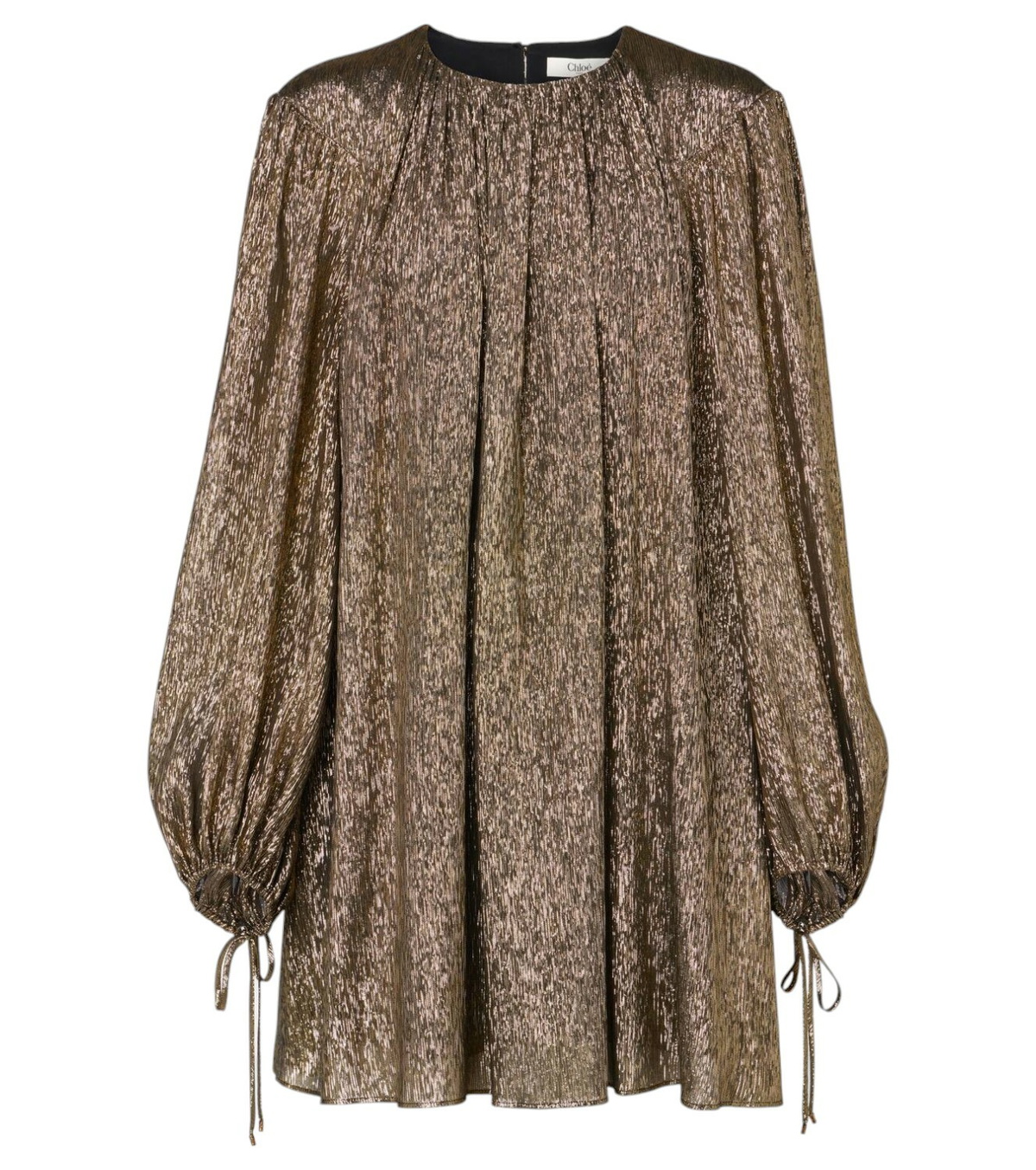 Chloé Balloon-sleeve silk-blend minidress Chloe