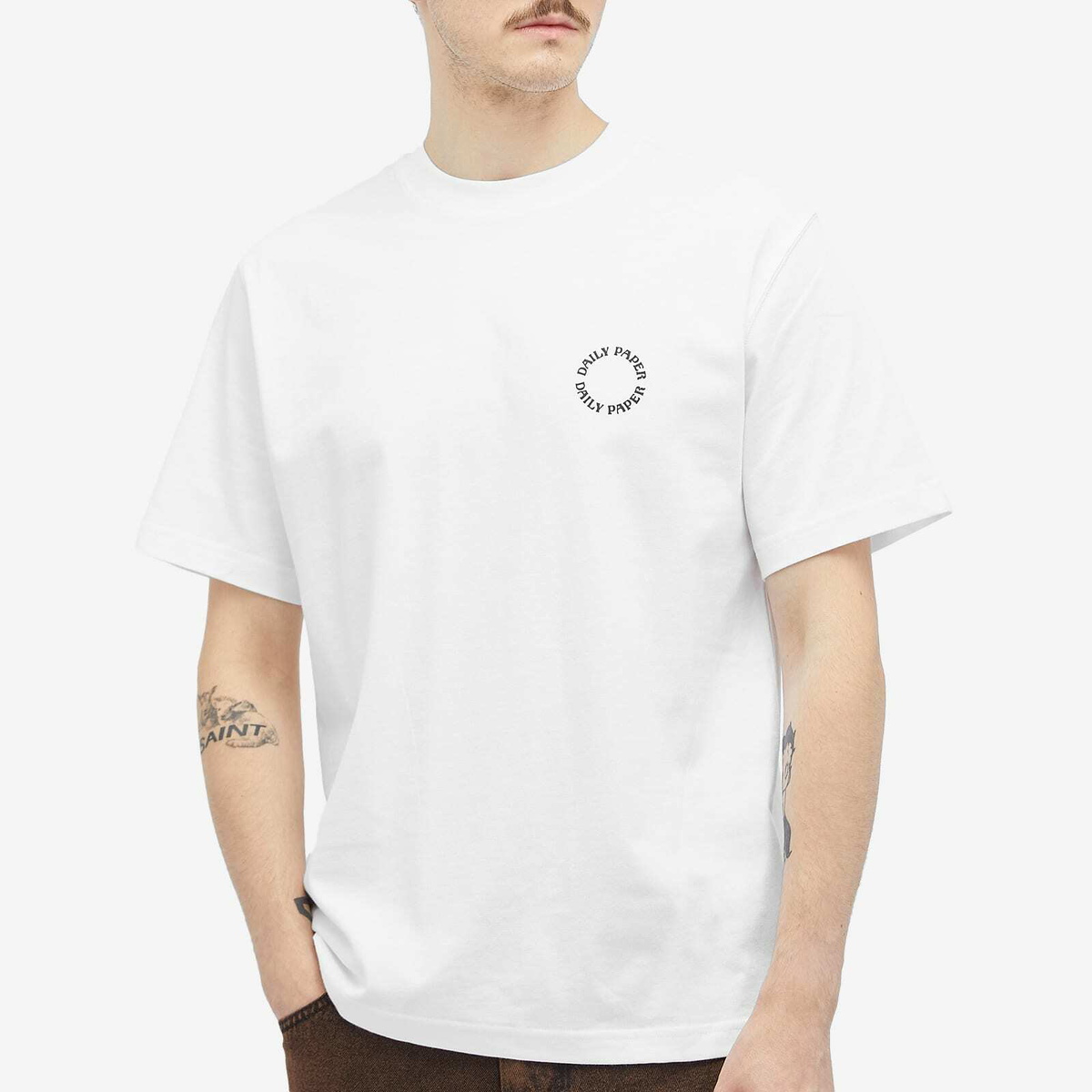 Daily Paper Men's Orbit T-Shirt in White Daily Paper