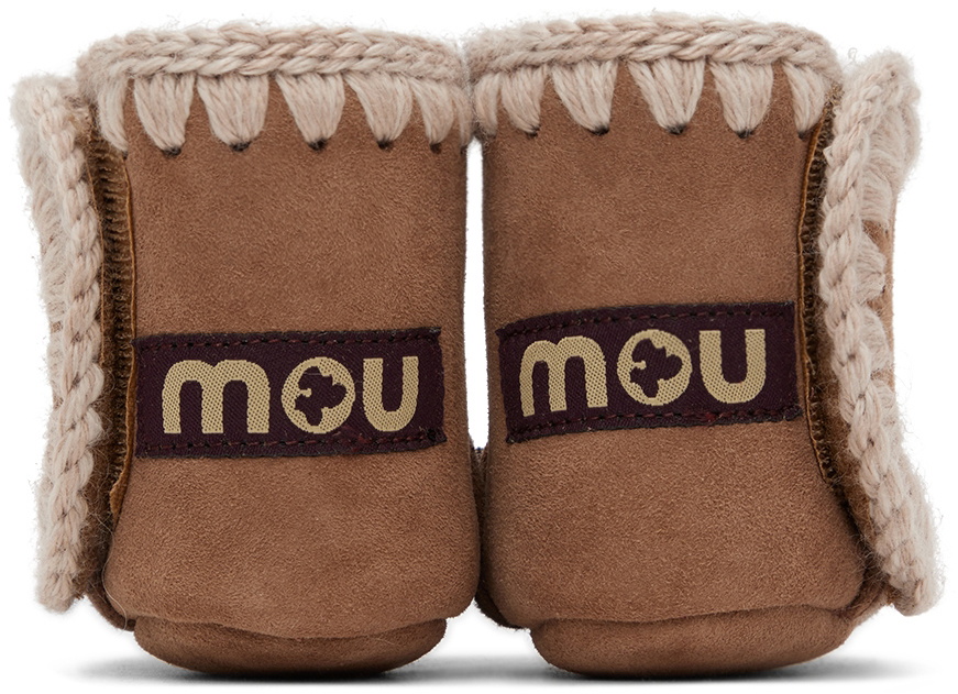 Mou Baby Brown Velcro Suede Pre-Walkers Mounser
