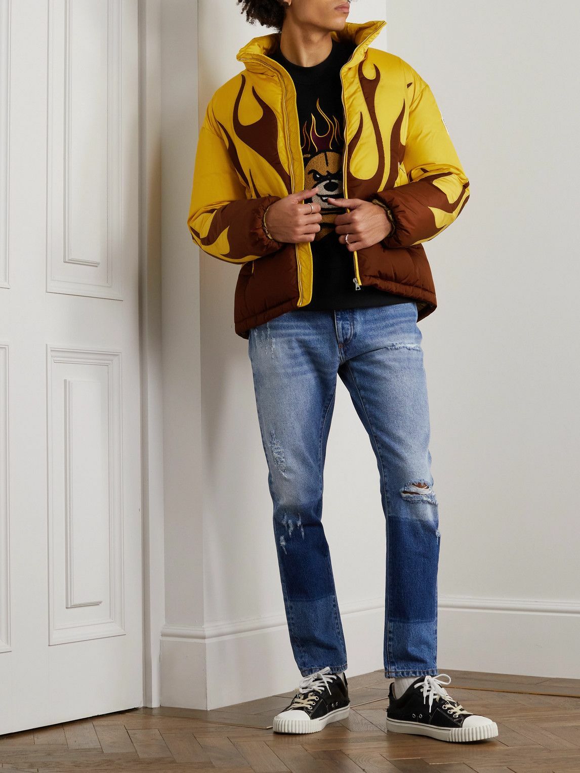 Moncler Genius - 8 Palm Angels Clancy Two-Tone Shell Down Jacket ...