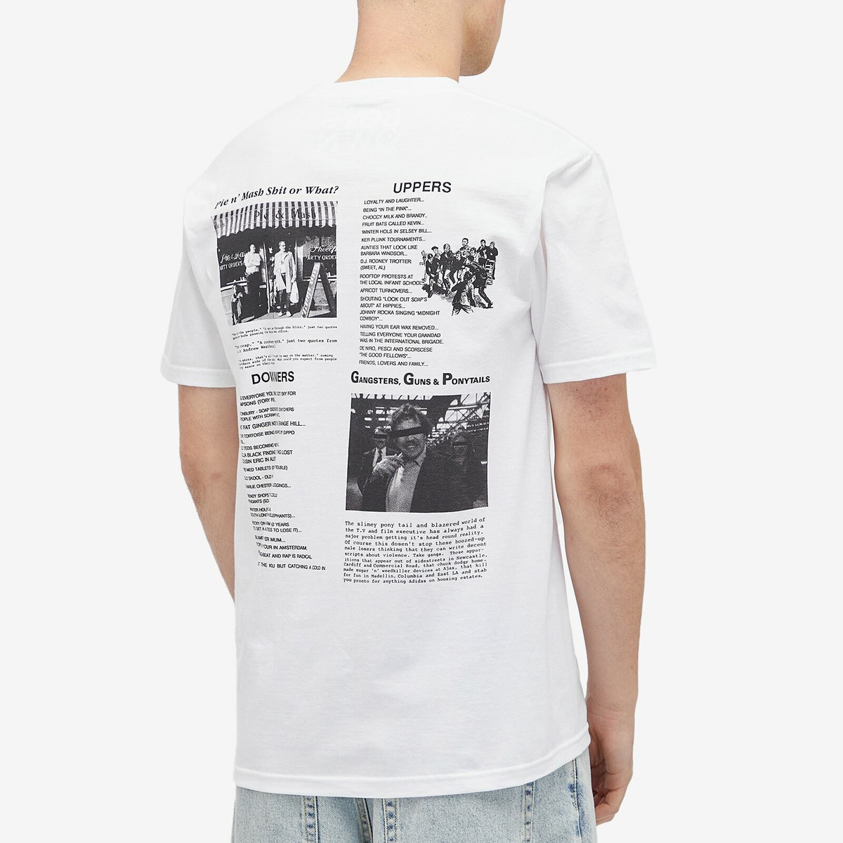 Boys Own Men's Pie And Mash “ A Cockney Myth” Print T Shirt in White ...
