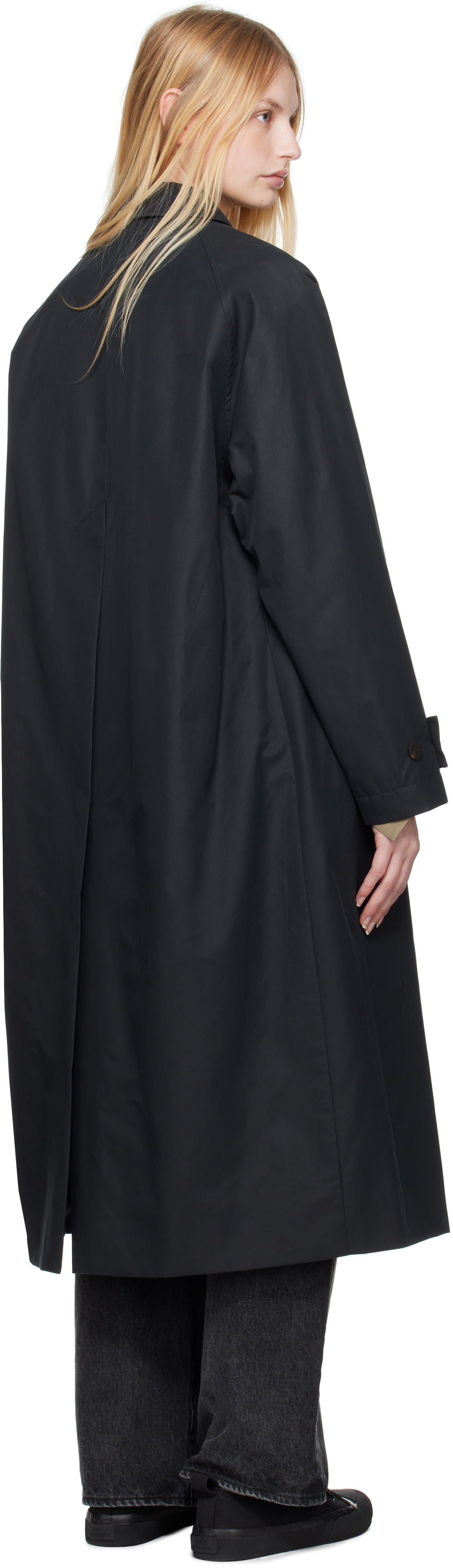 Studio Nicholson Navy Holin Trench Coat Studio Nicholson