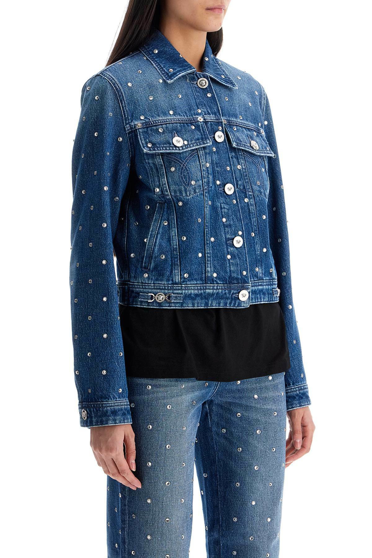 VERSACE 'starry sky denim jacket Blue Versace