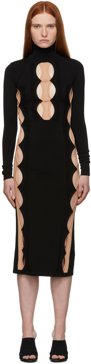 Dion Lee Black Double Hosiery Dress Dion Lee