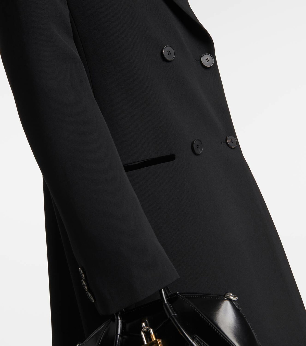 Givenchy Velvet-trimmed wool coat Givenchy