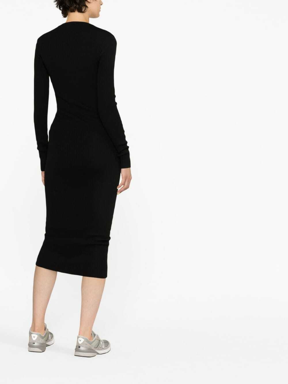 WARDROBE.NYC - Ribbed Long Sleeve Dress WARDROBE.NYC