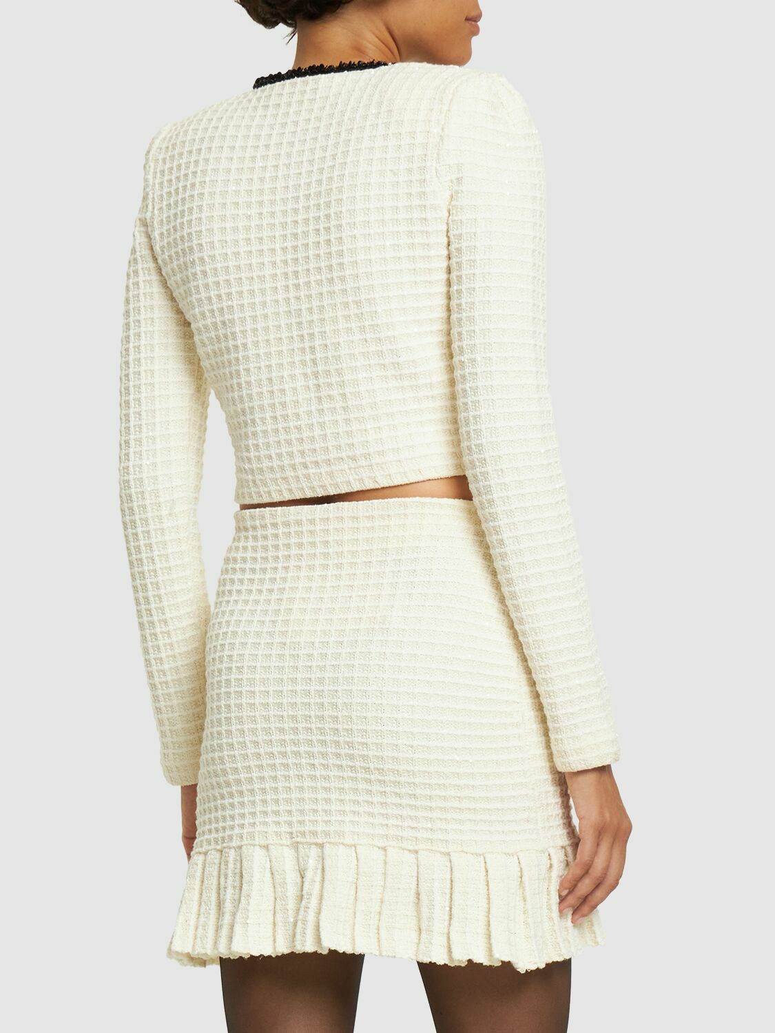 SELF-PORTRAIT - Textured Knit Cardigan Self-Portrait