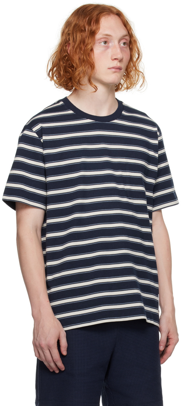 Thom Browne Navy Striped T-Shirt Thom Browne