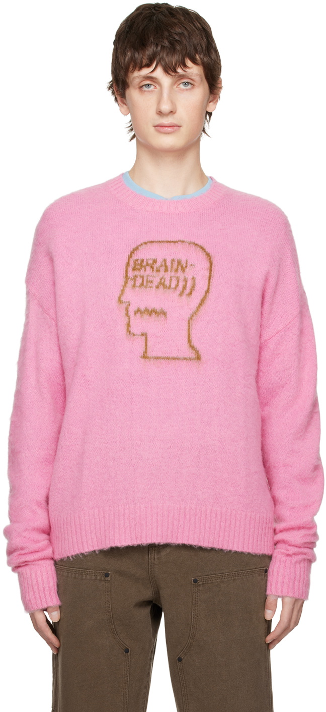 Brain Dead Pink Superfuzz Sweater Brain Dead